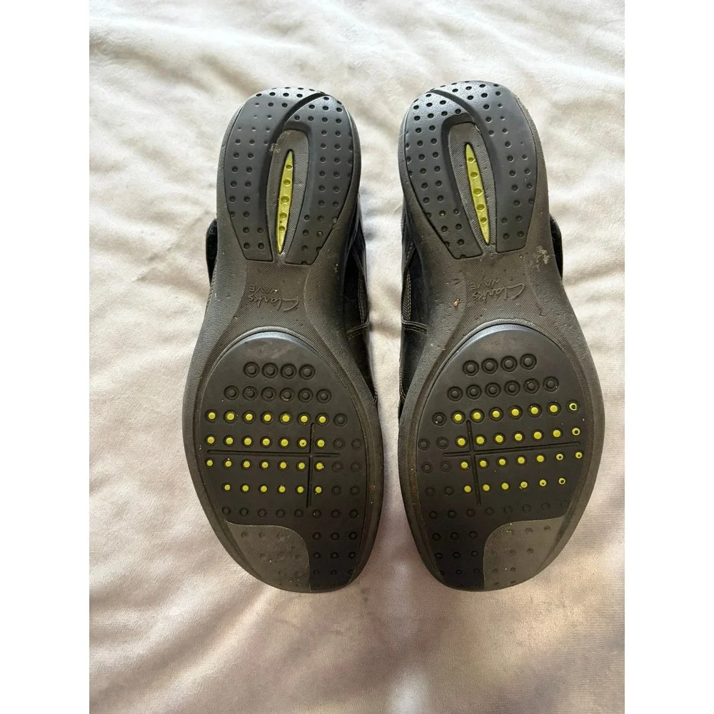 Clarks | Shoes | Clarks Wave Walk Black Leather Mary Jane Walking Shoes ...